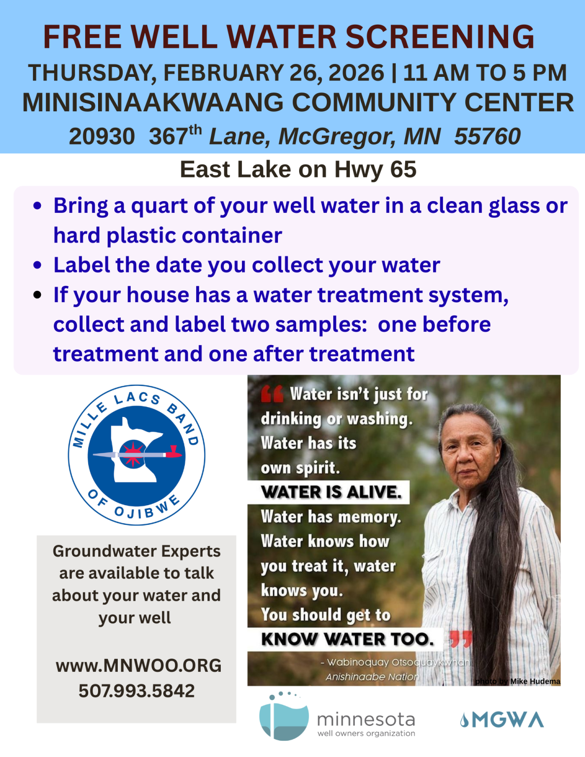 Order Water Tests - Minnesota Well Owners Organization